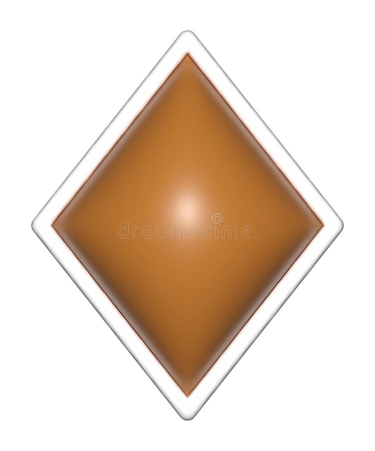 Rhombus 3d Shapes, 3d Geometric Basic, Simple Rhombus Brown Shape Stock ...