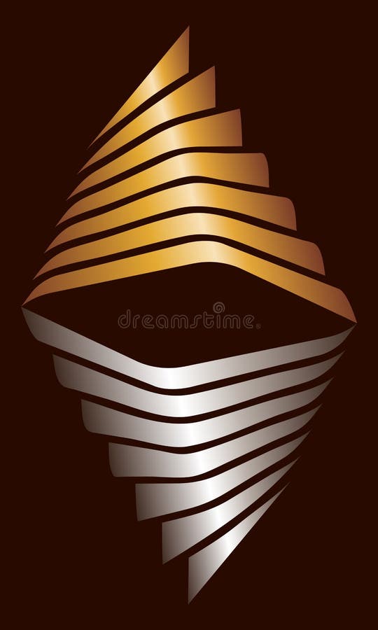 Rhombus Decorative Golden-silver Gradient Text Frame Stock Vector ...