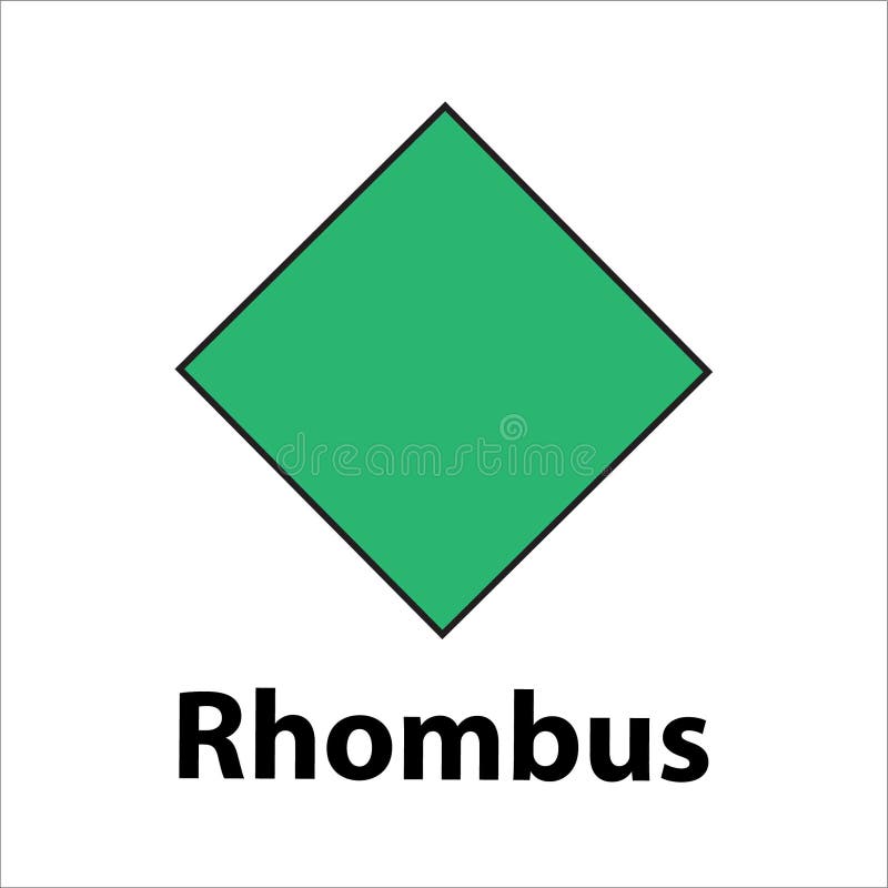 Rhombus Green Color Vector Image Stock Vector - Illustration of ...