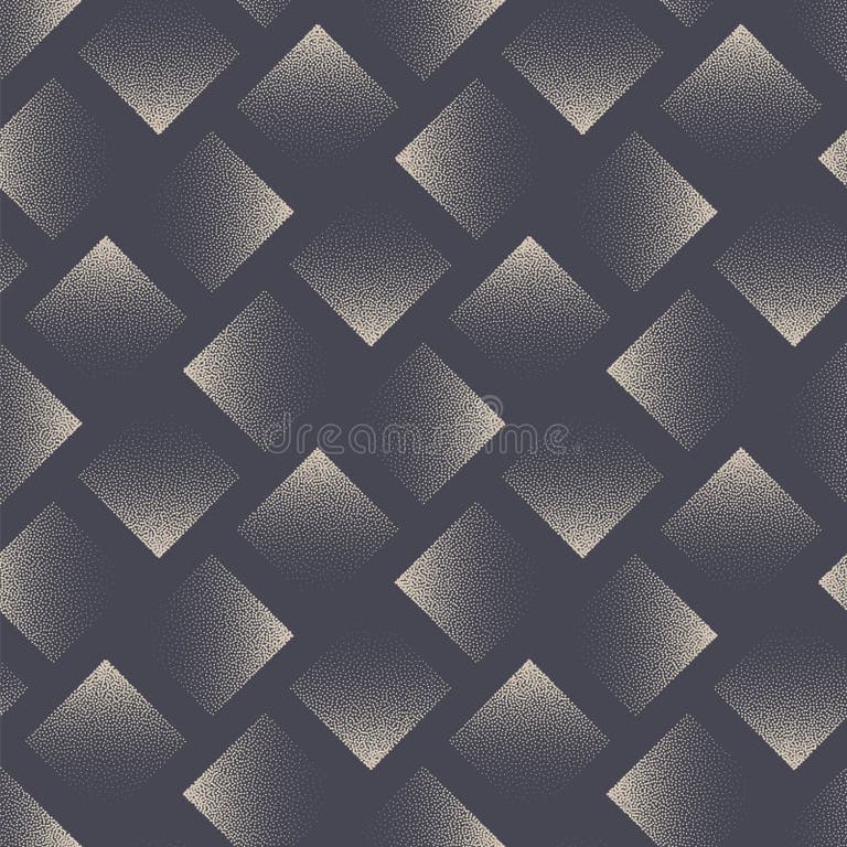 Rhombus Grid Dynamic Mosaic Seamless Pattern Vector Dot Work Abstract Background Stock Vector ...