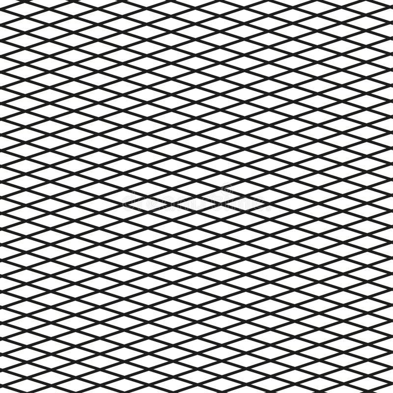 Rhombus Grid on White Background. Vector Illustration Stock Vector - Illustration of seamless ...