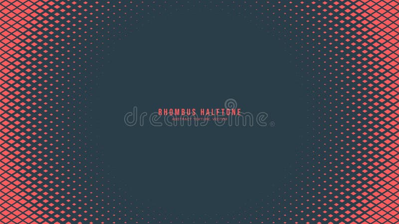 Rhombus Half Tone Pattern Vector Texture Round Frame Red Abstract ...