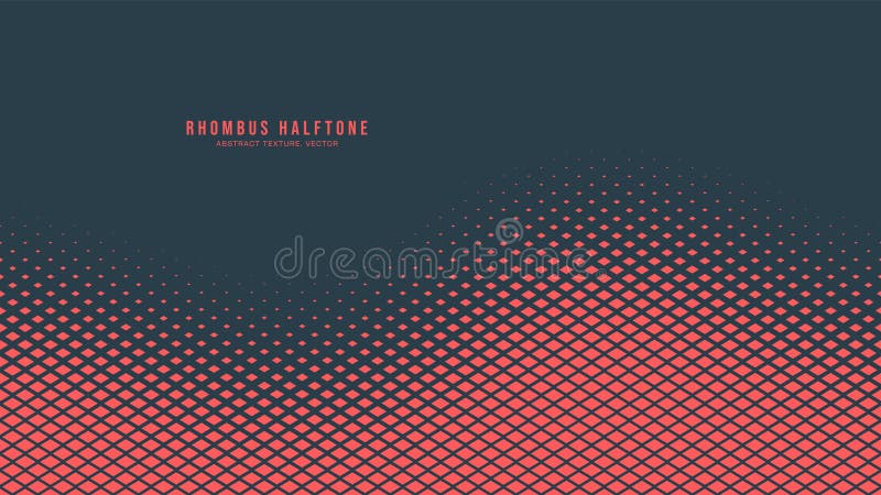 Rhombus Halftone Checker Pattern Vector Smooth Warped Border Abstract ...
