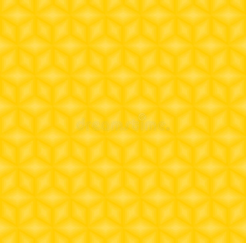 Yellow Cubes Pattern Seamless Background Vector. Stock Illustration ...