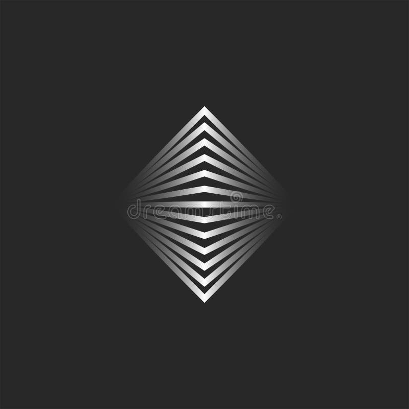 Rhombus Logo, Abstract Modern High-rise Building Isometric Shape Stock ...