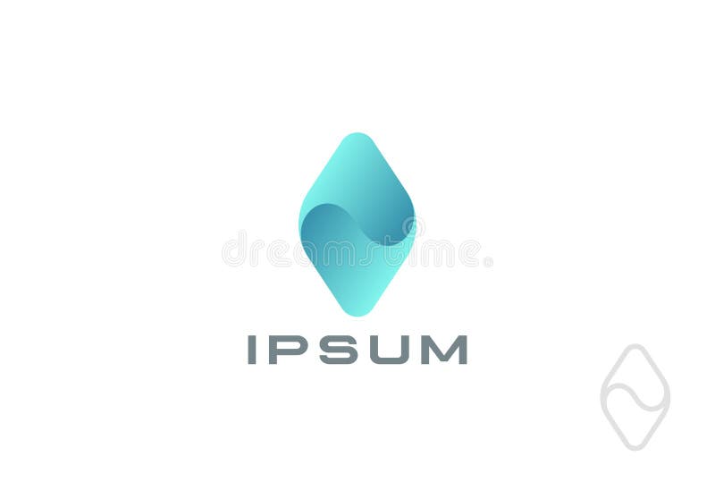 Rhombus Logo Symmetrical Design Vector Template. Abstract Shape ...