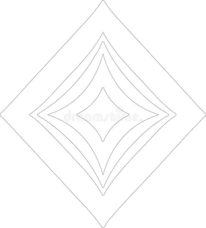 Rhombus Outline Silhouette Generative Ai Stock Vector - Illustration of abstract, contemporary ...