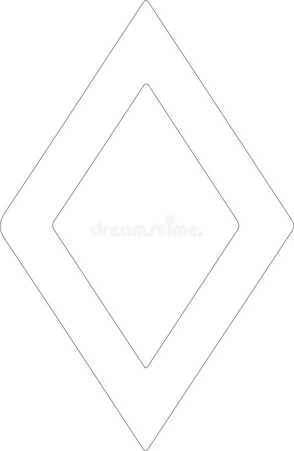 Rhombus Outline Silhouette Generative Ai Stock Vector - Illustration of abstract, contemporary ...