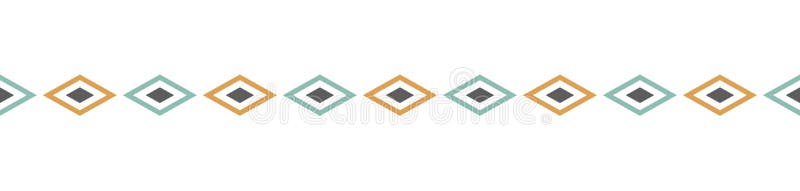 Rhombus Pattern Border Design. Vector Illustration Decorative Design ...