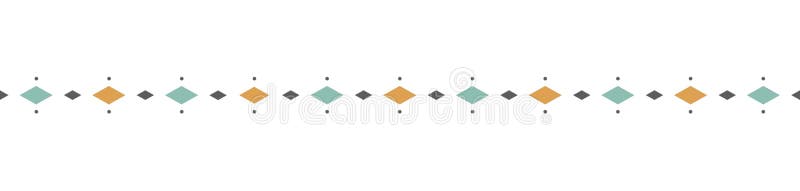 Rhombus Pattern Border Design. Vector Illustration Decorative Design ...