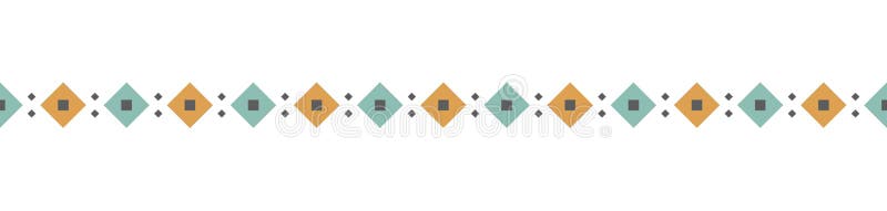 Rhombus Pattern Border Design. Vector Illustration Decorative Design ...