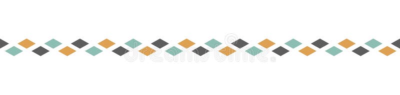Rhombus Pattern Border Design. Vector Illustration Decorative Design ...