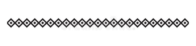 Rhombus Pattern Border Design. Vector Illustration Decorative Design ...
