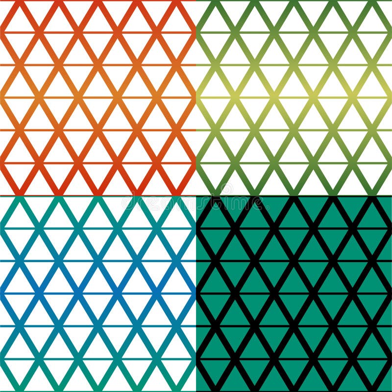 Rhombus Pattern Four Colour Theme Stock Vector - Illustration of ...