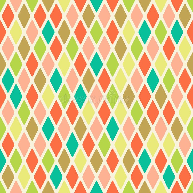 Colorful Calm Rhombus. Seamless Pattern Stock Vector - Illustration of ...