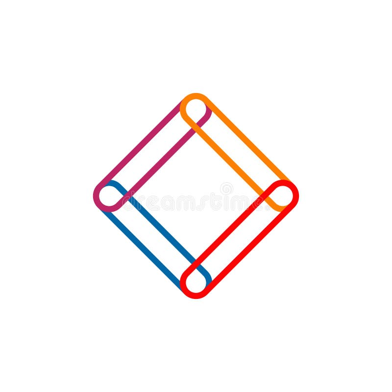 Rhombus Shape Icon Logo Design for Business Company Stock Vector ...