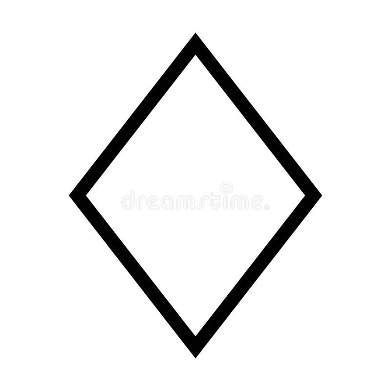 Rhombus Shape Symbol Vector Icon Stock Vector - Illustration of line ...