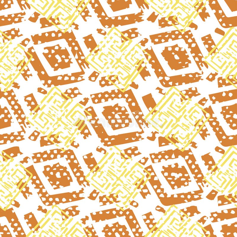 Rhombus Simple Seamless Pattern Hand Drawn, Vector. Stock Vector ...