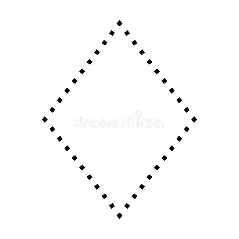 Rhombus Symbol Dotted Shape Vector Icon for Creative Graphic Design Ui ...