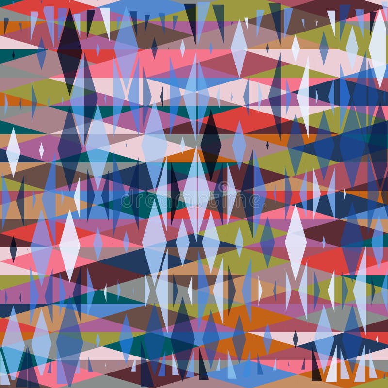Rhombus and Triangles Pattern in Trendy Colors Stock Vector ...