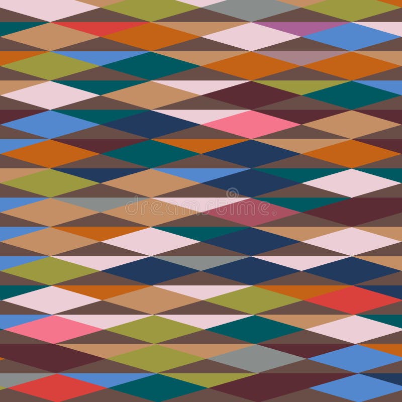 Rhombus and Triangles Pattern in Trendy Colors Stock Vector ...