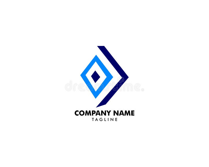 Rhombus Vector Logo Design Concept Stock Vector - Illustration of black ...