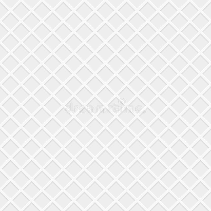 Rhombus White Seamless Pattern. Stock Vector - Illustration of ...