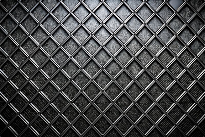 Rhombus Wire Pattern on Black Metal Background Stock Illustration ...