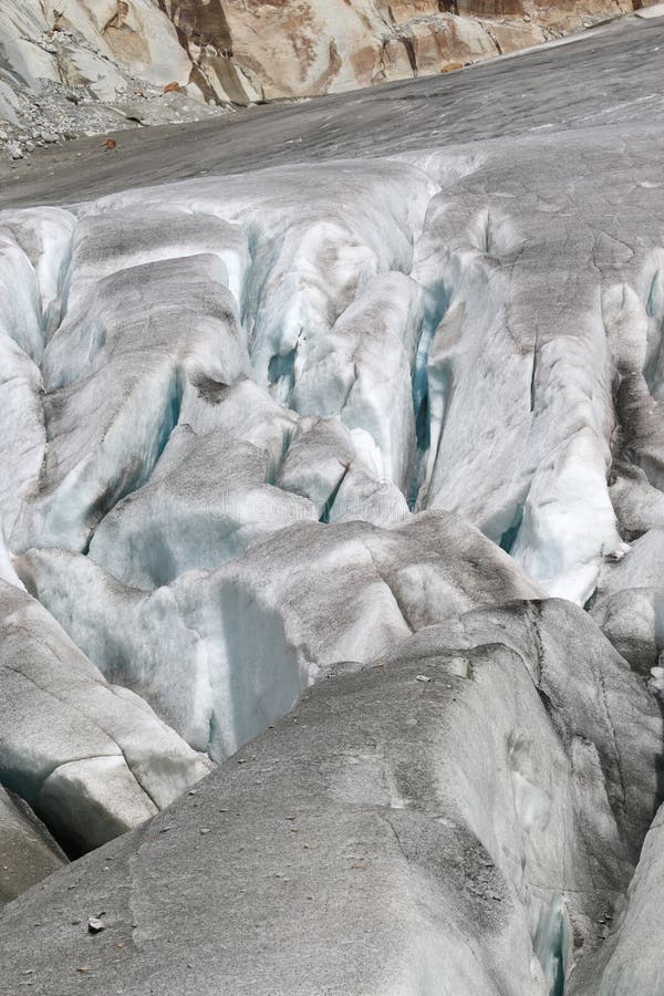 Rhone Glacier in the Swiss Alps. Switzerland Stock Photo - Image of ...