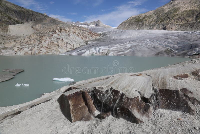 Rhone Glacier in Switzerland Stock Photo - Image of rhoneglacier ...