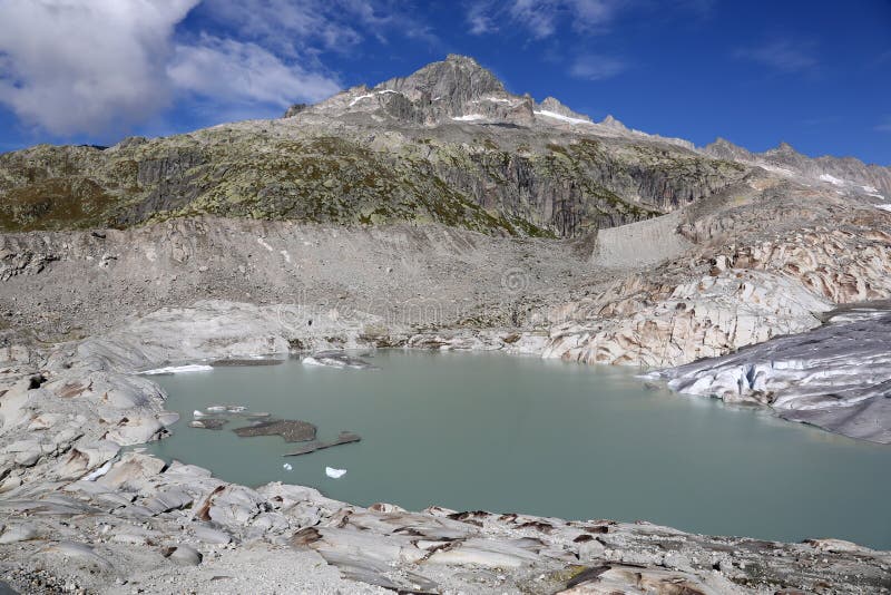 Rhone Glacier in Switzerland Stock Photo - Image of crevasses, glacier ...