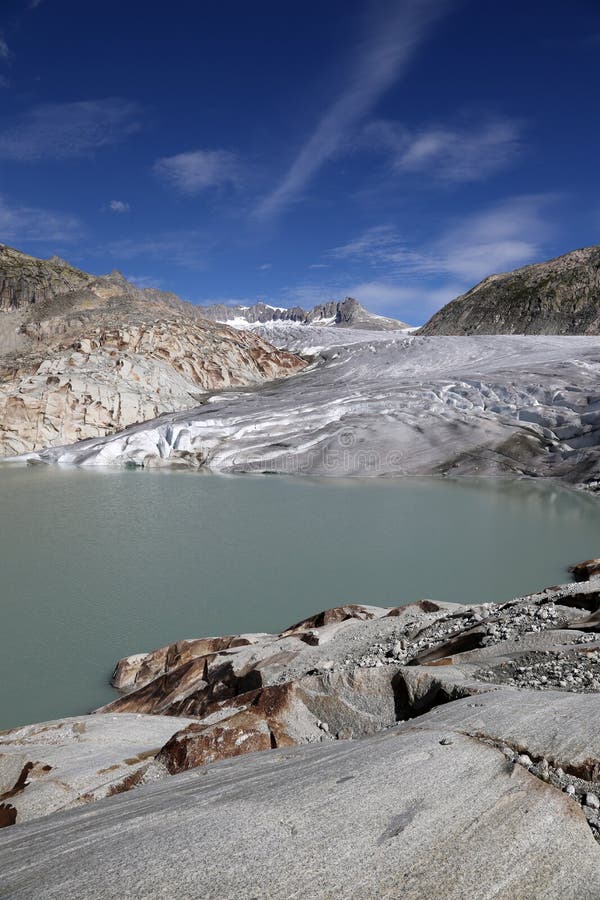 Rhone Glacier in Switzerland Covered with Fleece Against Melting Stock ...