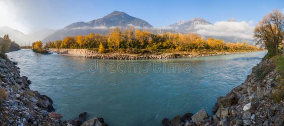 Rhone River I stock photo. Image of wallis, swiss, landmark - 27394046