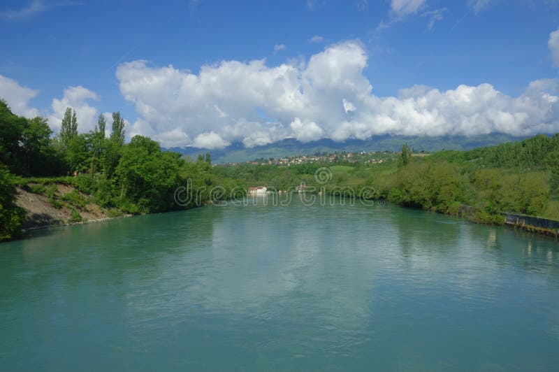 Rhone Valley stock photo. Image of blue, green, river - 17760824