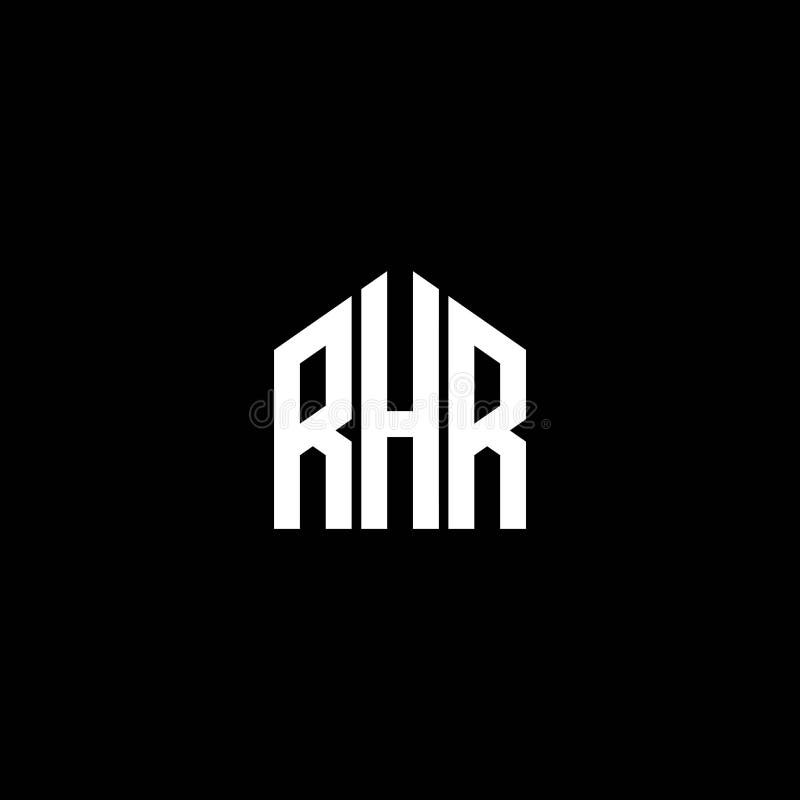 RHR Letter Logo Design on BLACK Background. RHR Creative Initials ...