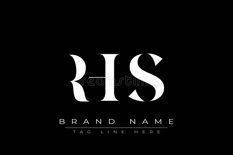 RHS Abstract Letter Logo Design Stock Vector - Illustration of ...