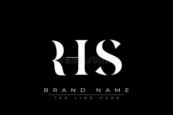 RHS Abstract Letter Logo Design Stock Vector - Illustration of ...