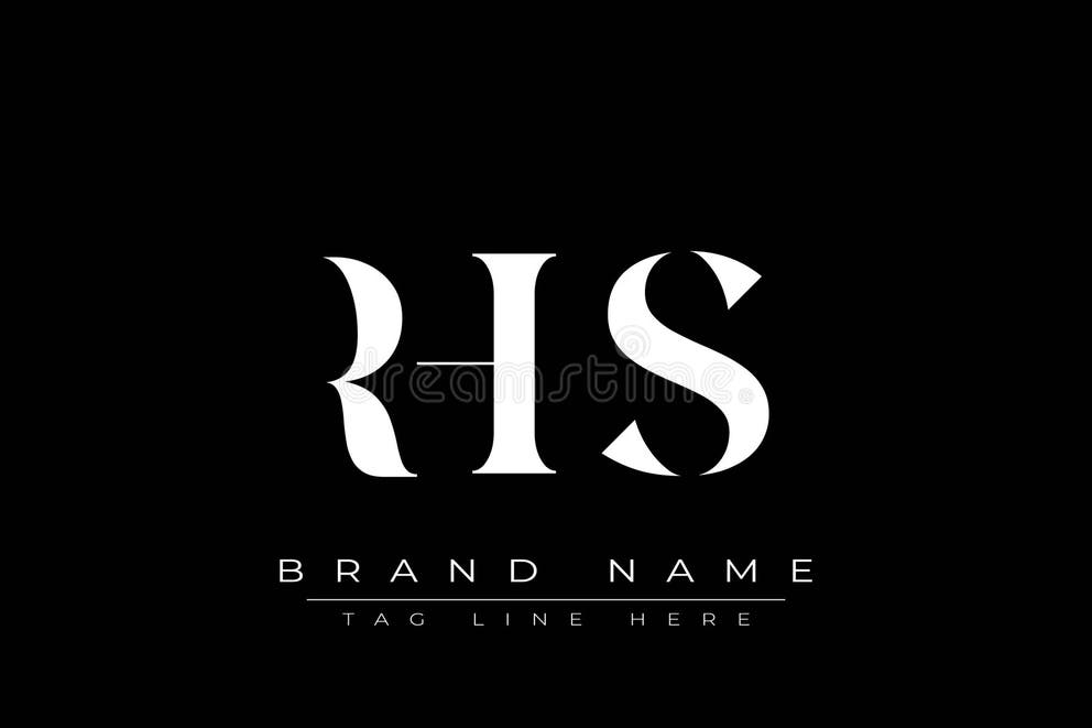 RHS Abstract Letter Logo Design Stock Vector - Illustration of ...