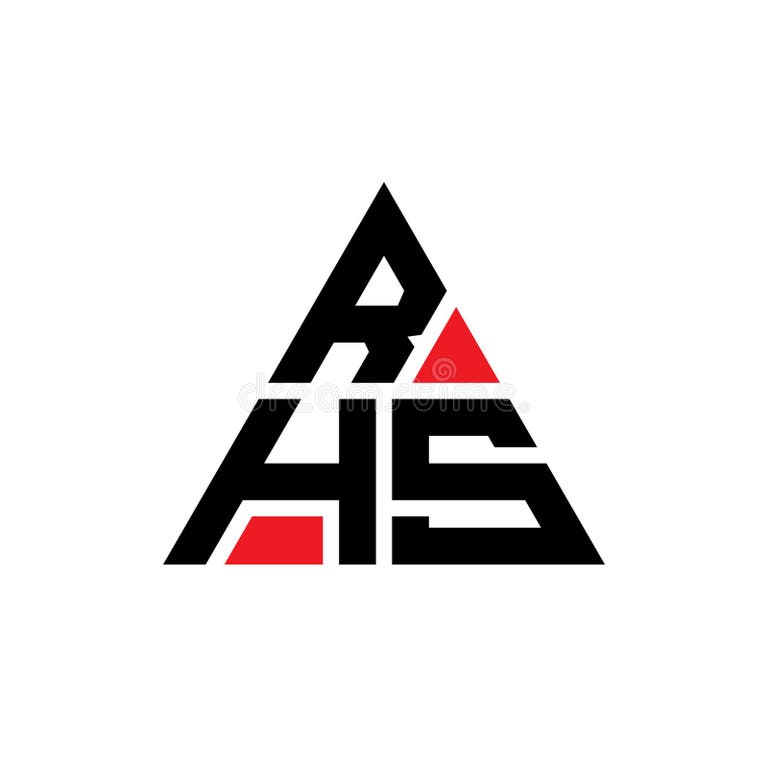 RHS Triangle Letter Logo Design with Triangle Shape. RHS Triangle Logo ...
