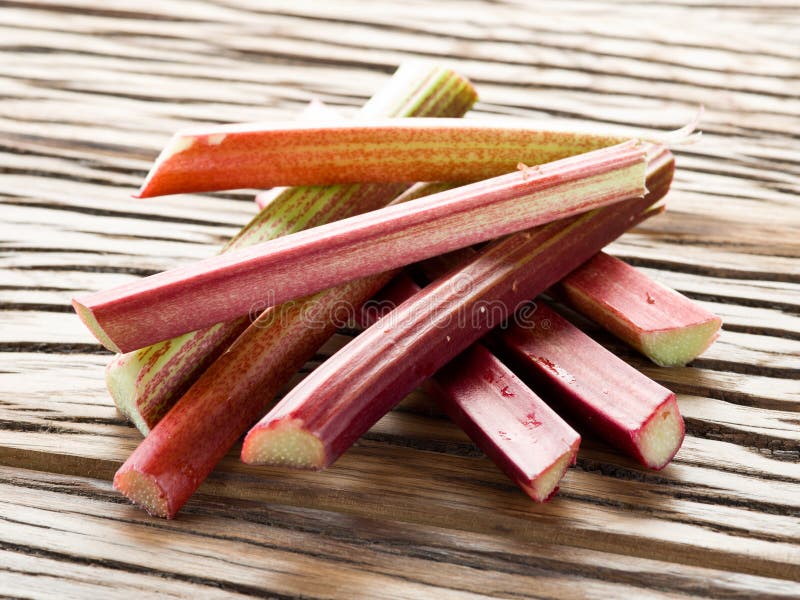 Rhubarb Stalks on the Wood. Stock Image - Image of wood, stalks: 56893851
