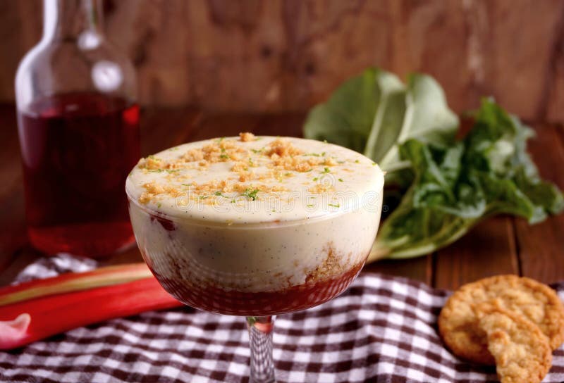Rhubarb trifle stock image. Image of rhubarb, table, cakes - 42237947