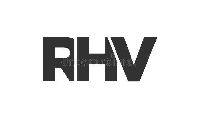 RHV Logo Design Template with Strong and Modern Bold Text. Initial ...