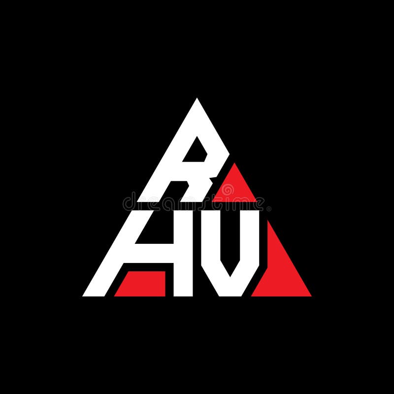 RHV Triangle Letter Logo Design with Triangle Shape. RHV Triangle Logo ...