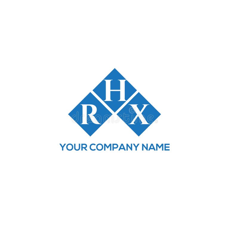 RHX Letter Logo Design on WHITE Background. RHX Creative Initials ...