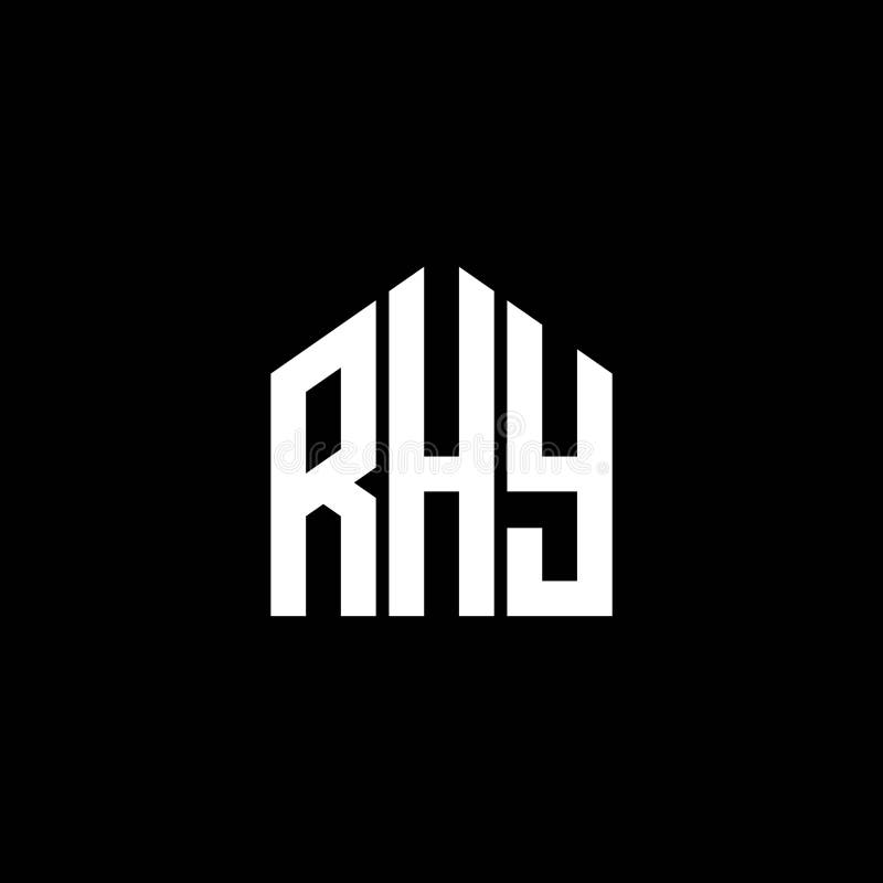 RHY Letter Logo Design on BLACK Background. RHY Creative Initials ...