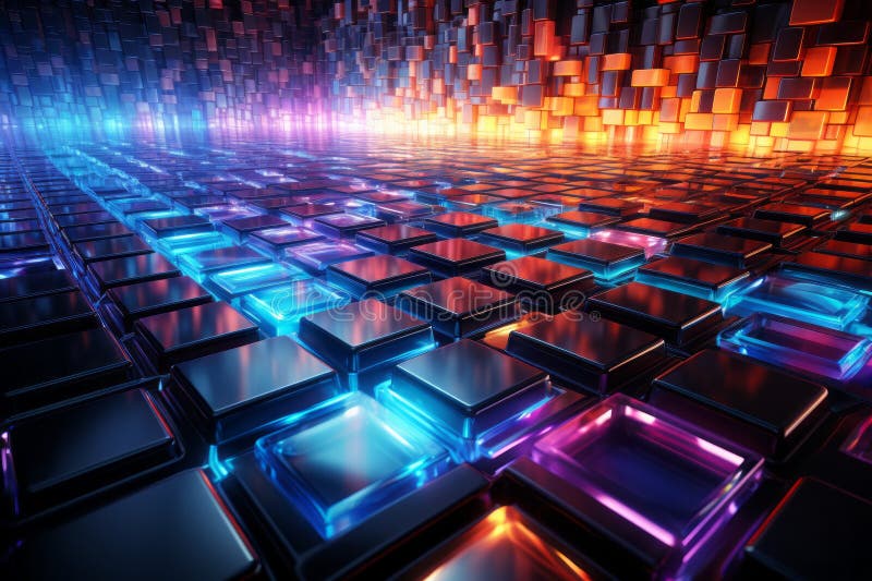 Rhythm of the Future: Abstract Art Infused with Synthwave Magic. AI ...