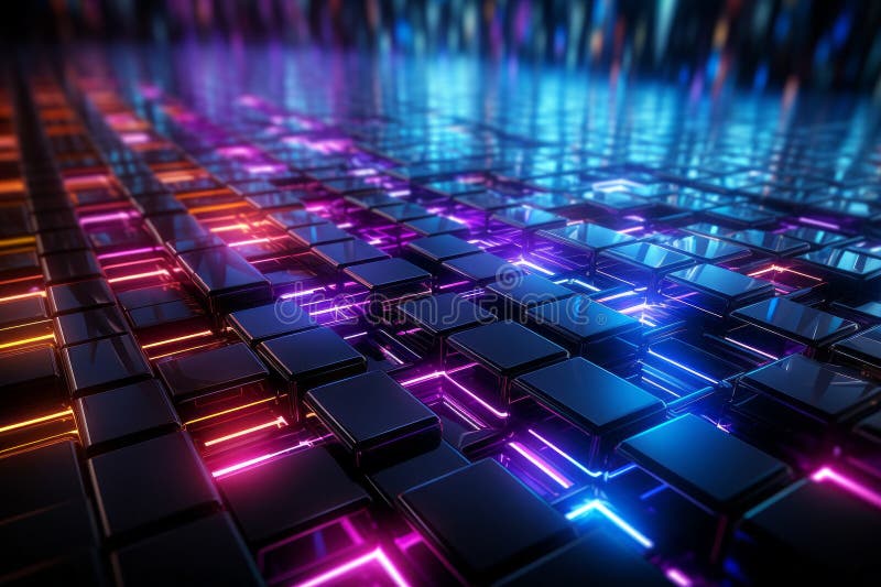 Rhythm of the Future: Abstract Art Infused with Synthwave Magic. AI ...