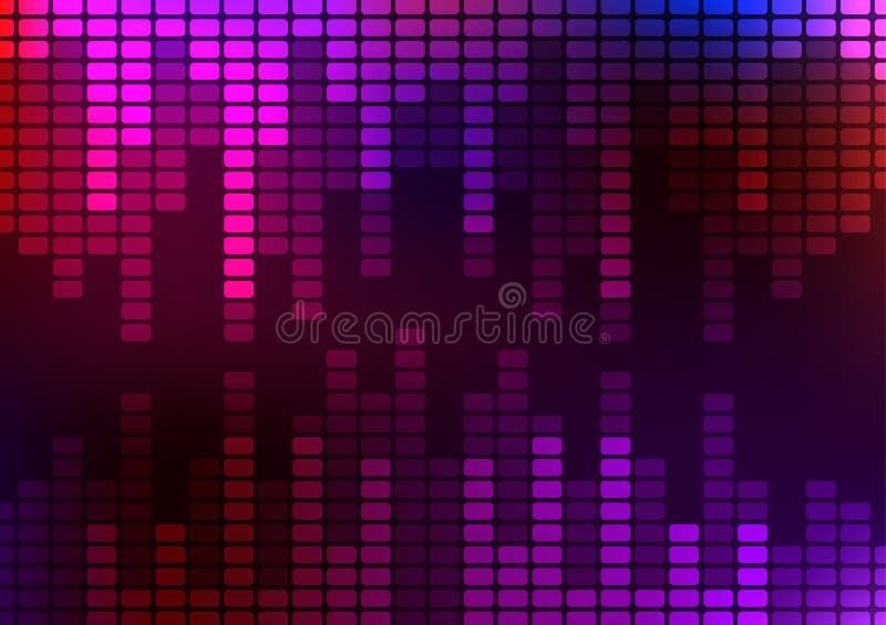 Rhythm Graphic Square Sound Program Red Background Stock Vector ...