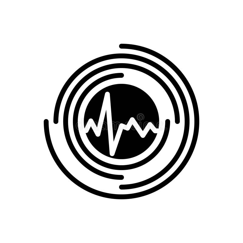 Black Solid Icon for Rhythm, Cadence and Melody Stock Vector ...