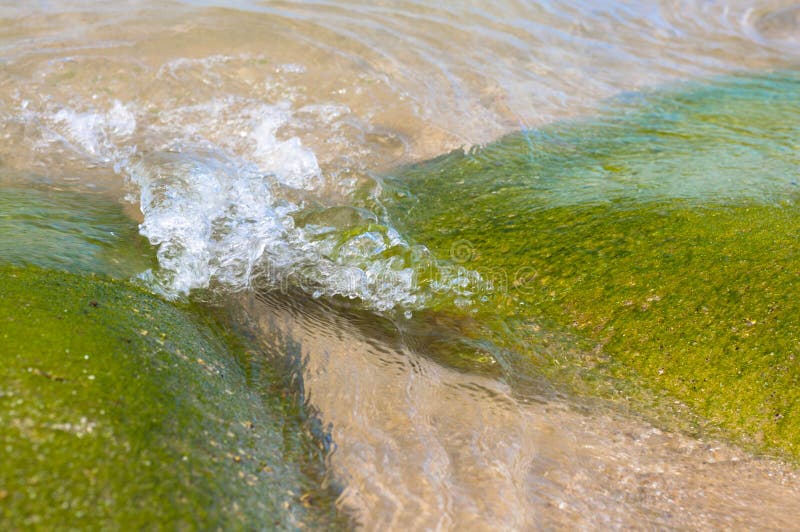 Rhythm of Water Wave Hitting Rocks Stock Image - Image of romantic ...
